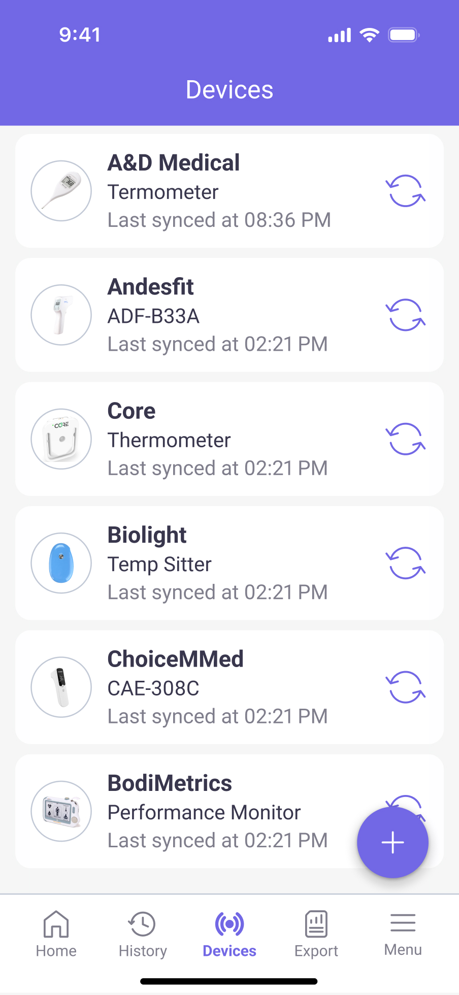 MedM Temperature - body temp recording and monitoring app for Bluetooth ...