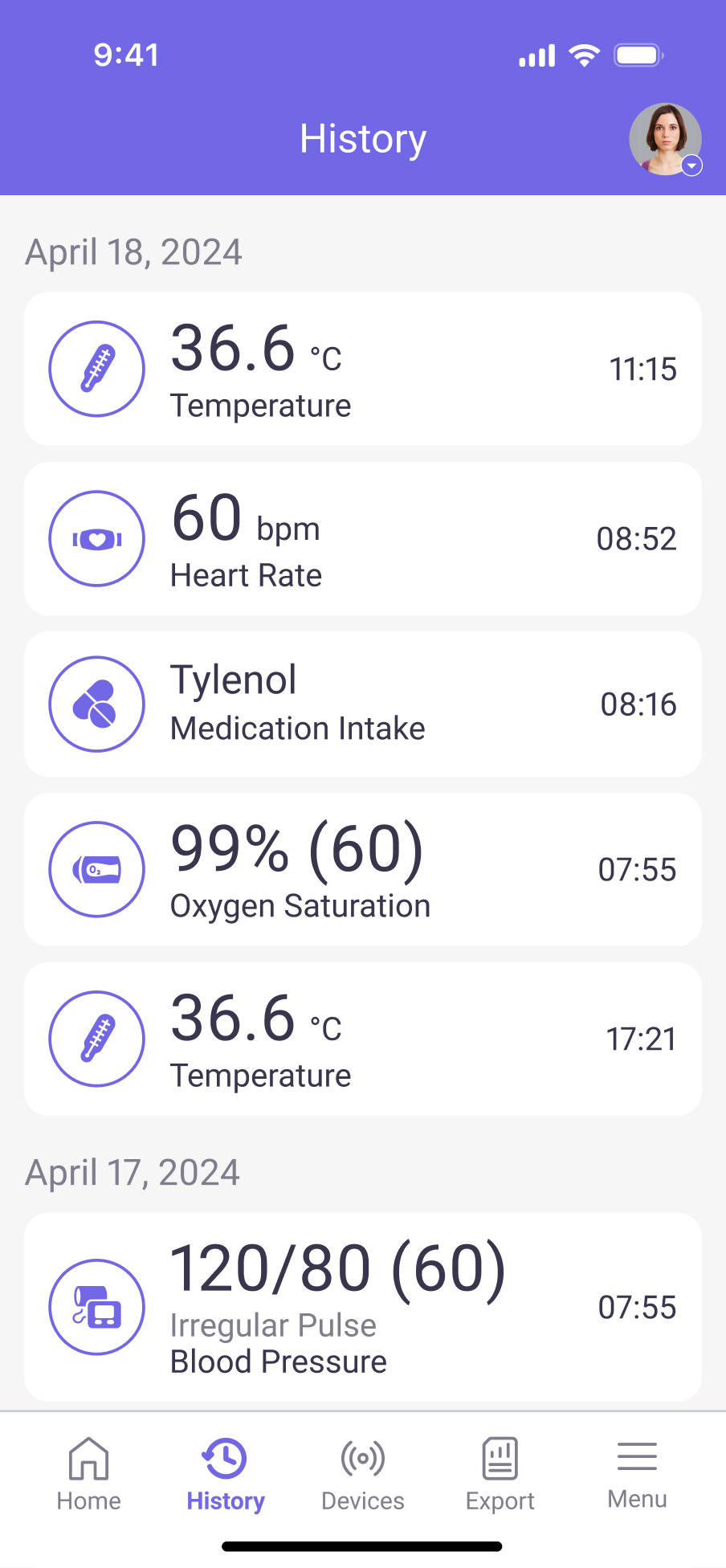MedM Temperature - body temp recording and monitoring app for Bluetooth ...